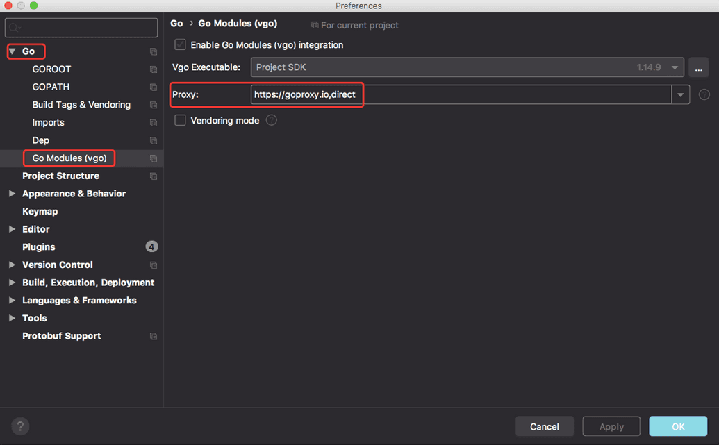 GoLand 中配置 goproxy